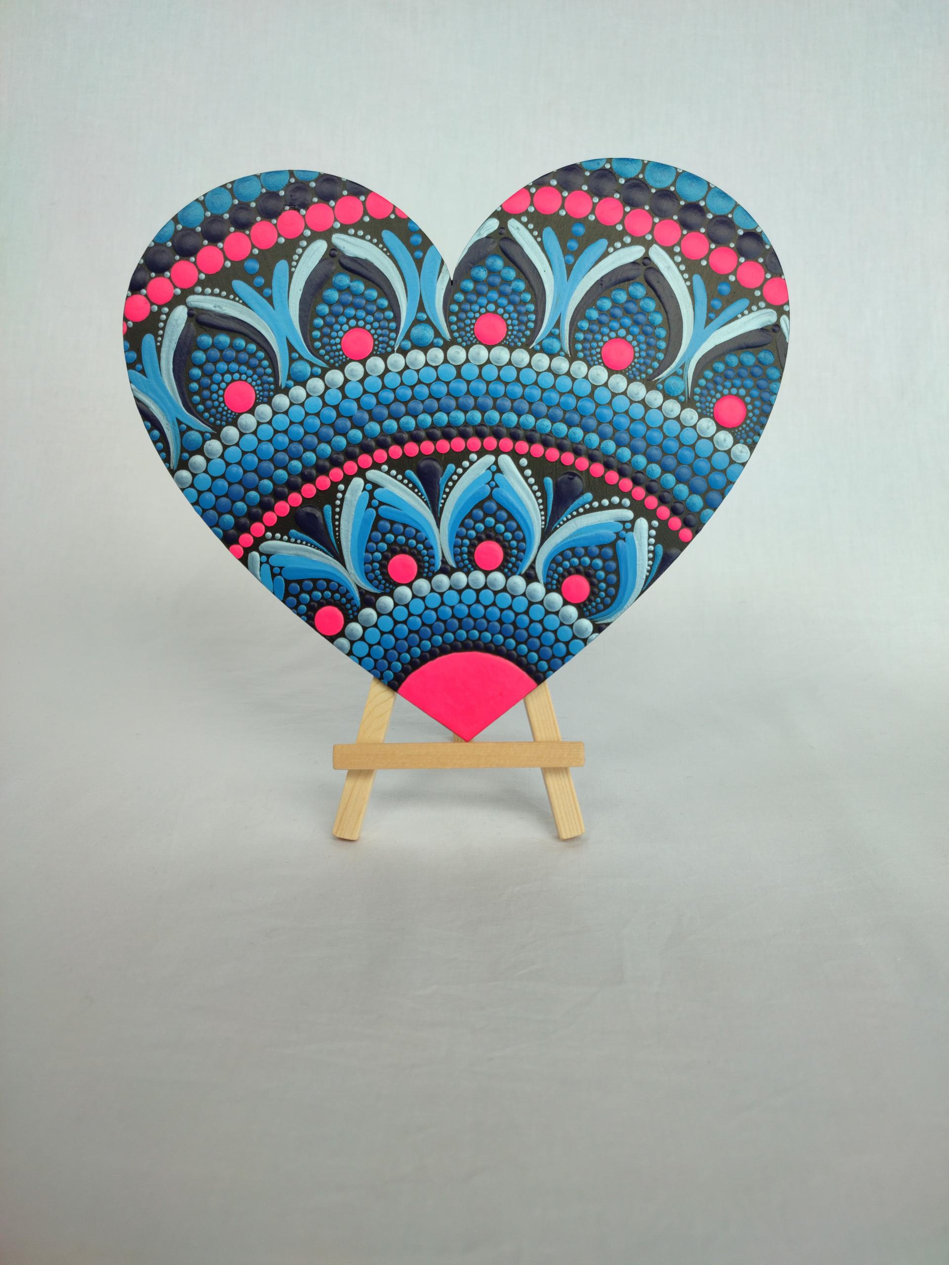 Corazón Mandala Neón - Puntos con Arte